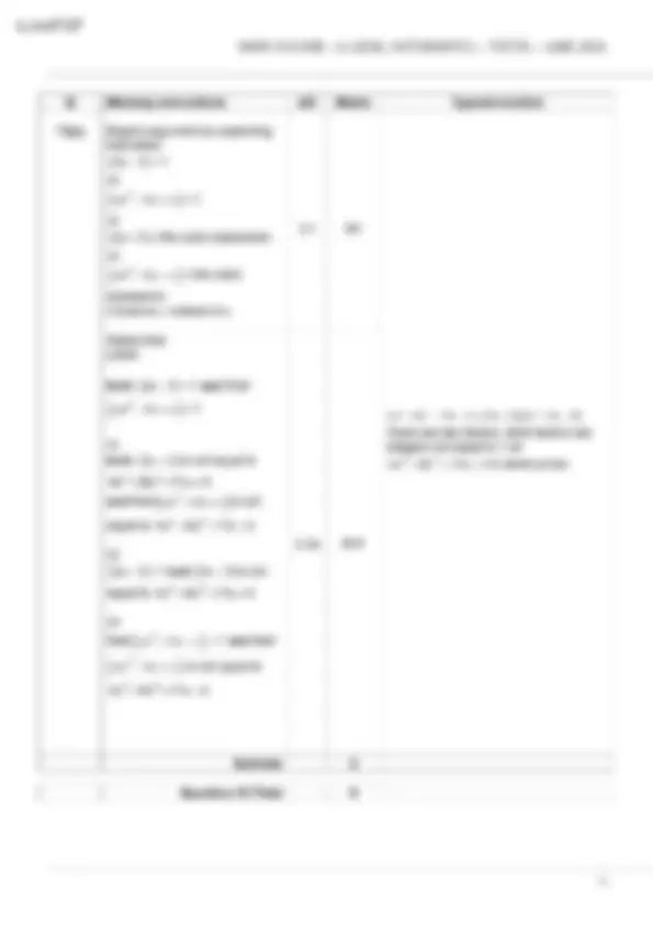 Actual 2024 AQA A-level MATHEMATICS 7357/1 Paper 1 Merged Question Paper + Mark Scheme Ac ...