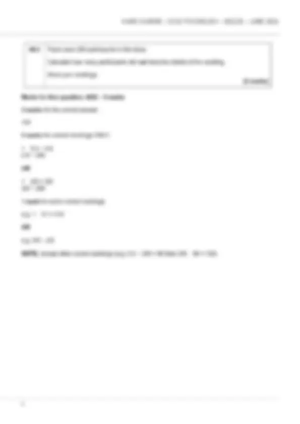 Actual 2024 AQA GCSE PSYCHOLOGY 8182/1 Paper 1 Question Paper + Mark ...