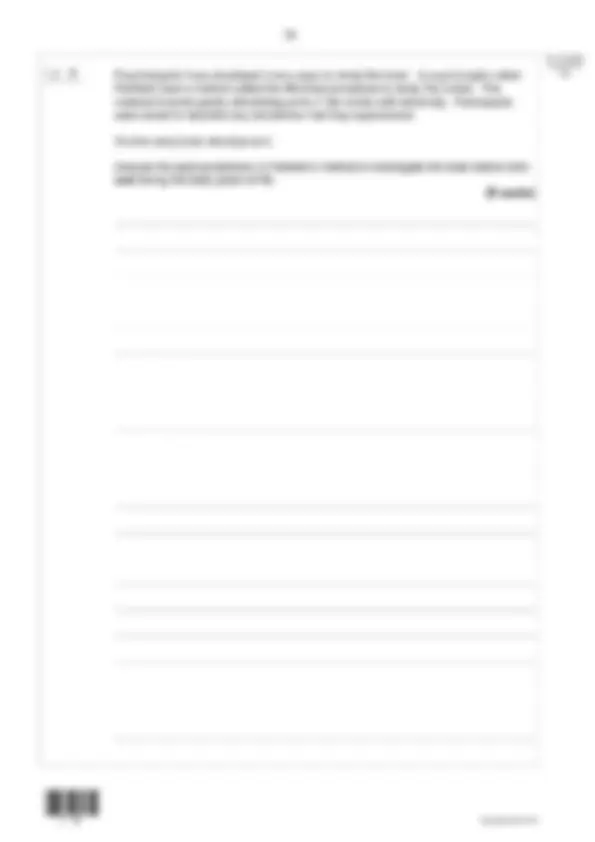 Actual 2024 AQA GCSE PSYCHOLOGY 8182/1 Paper 1 Question Paper + Mark ...