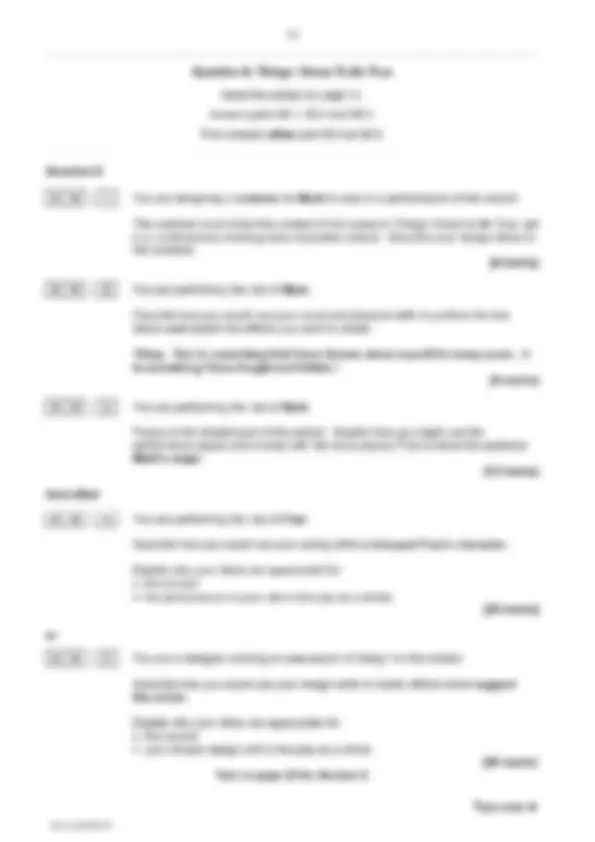 Actual 2024 AQA GCSE DRAMA 8261/W Component 1 Merged Question Paper ...