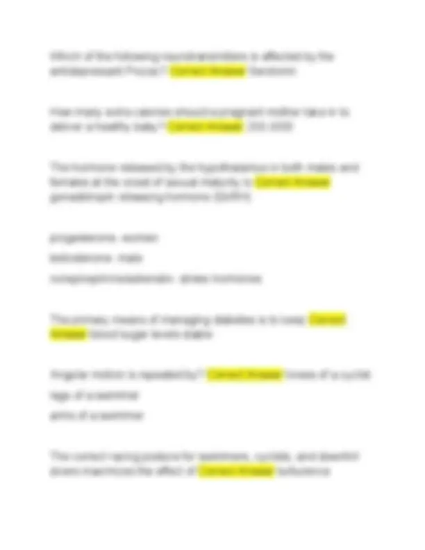 NEWEST HEALTH AND PE PRAXIS 5857 ACTUAL EXAM TEST WITH ACTUAL QUESTIONS ...