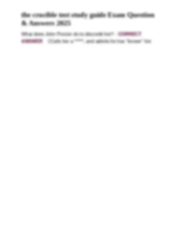 The Crucible Study Guide: Exam Questions and Answers | Exams Nursing ...