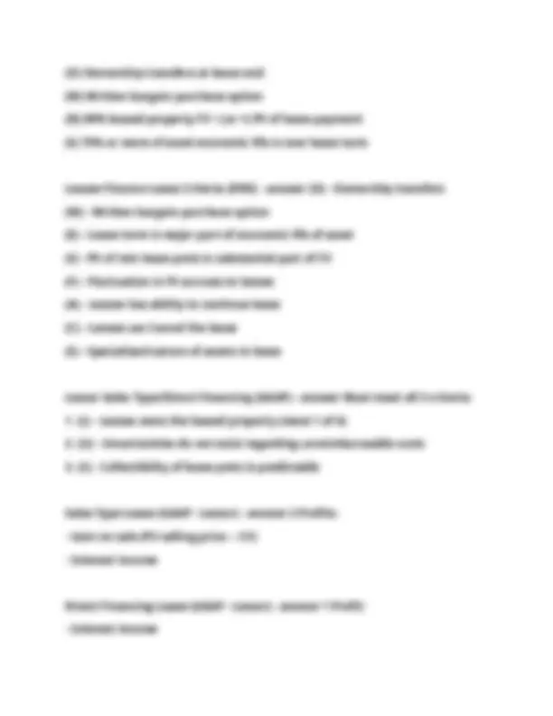 Becker FAR 5 - Accounting for Leases with complete verified solutions ...