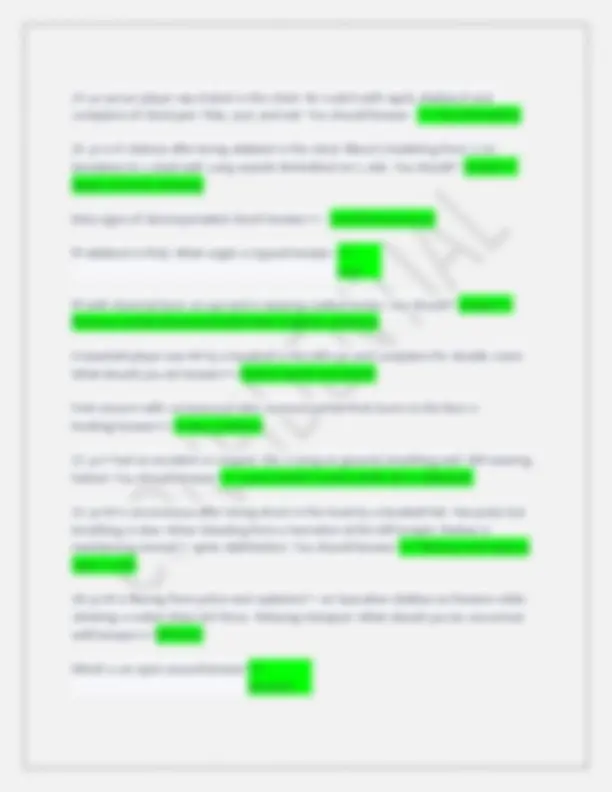 Trauma Case Studies for EMTs: MCQs and Answers | Exams Nursing | Docsity