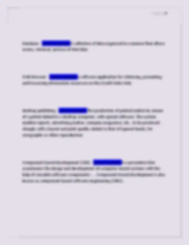 Computer Hardware and Software Fundamentals: Q&A | Exams Computer Networks | Docsity