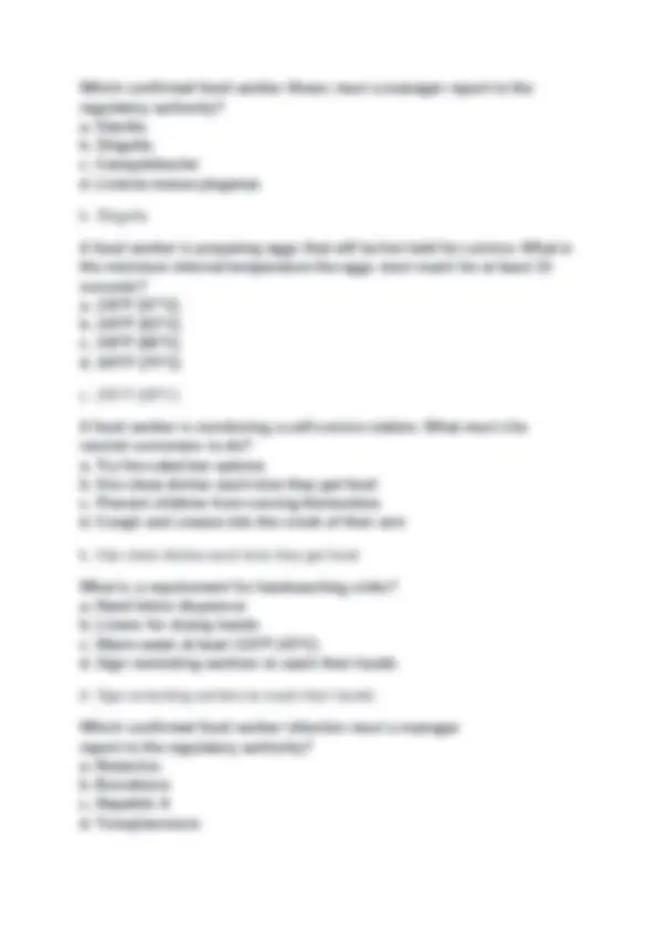 State Food Safety exam study set with 100% verified solutions ...