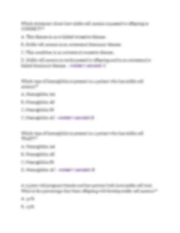 SICKLE CELL ANEMIA NCLEX QUESTIONS WTH ACTUAL CORRECT ANSWERS(VERIFIED ...