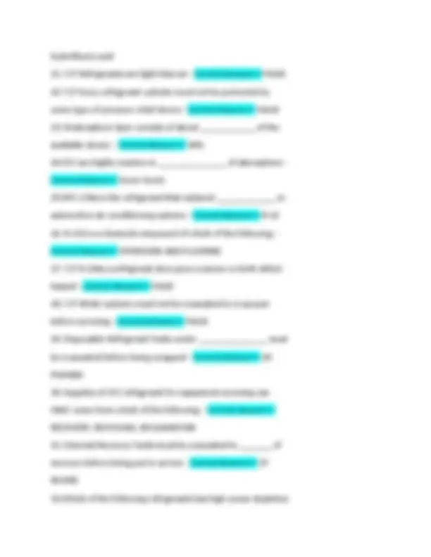 EPA 609 Technician Certification Practice Exam Verified Questions And ...