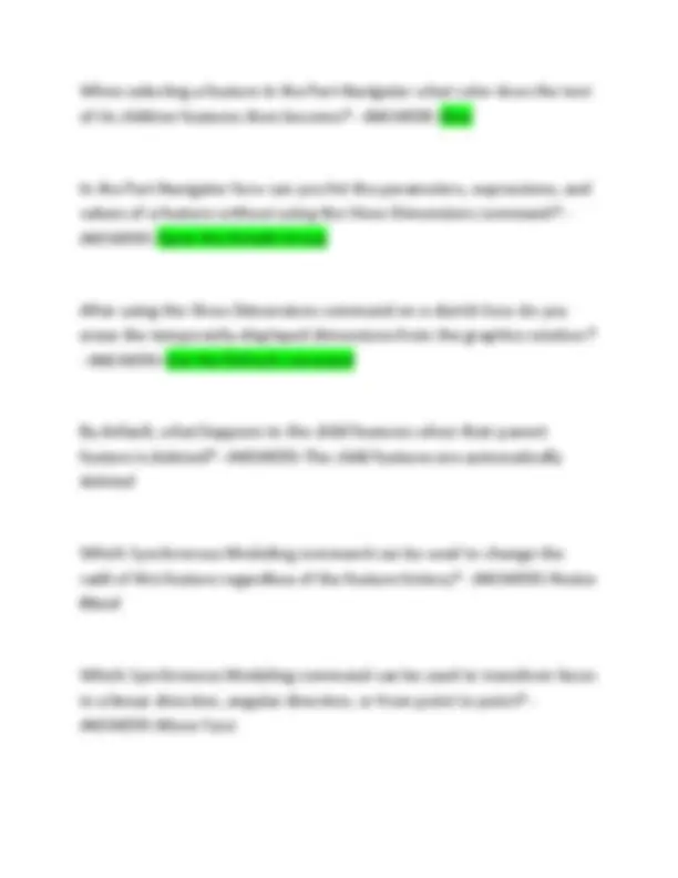 NX DESIGN ASSOCIATE CERTIFICATION EXAM WITH QUESTIONS WITH CORRECTRY ...