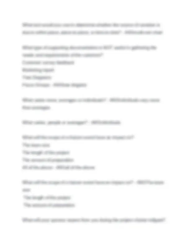 Lean Six Sigma Green Belt Test Bank Questions and Answers | Exams ...