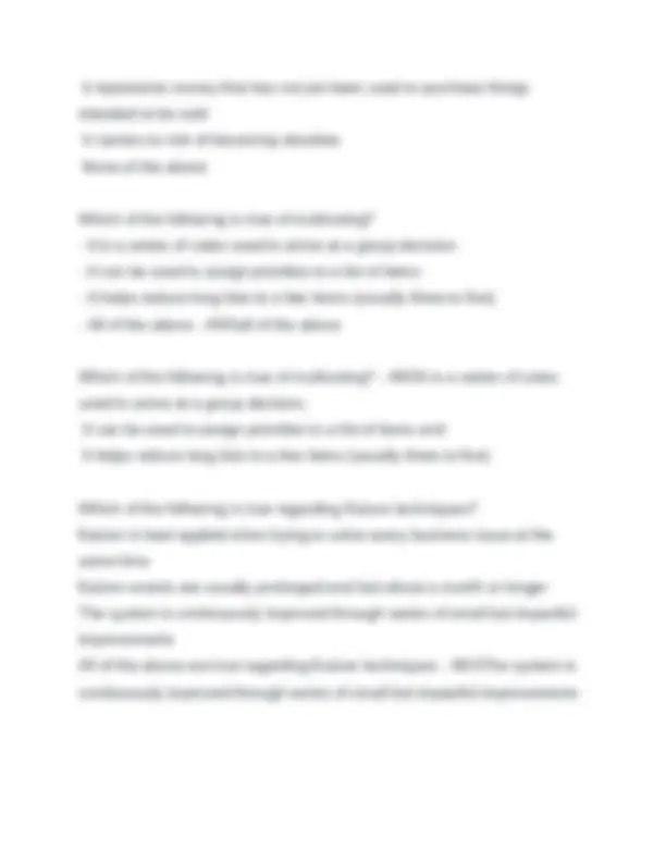 Lean Six Sigma Green Belt Test Bank Questions and Answers | Exams ...