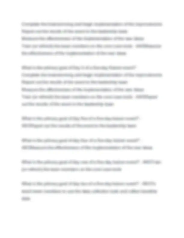 Lean Six Sigma Green Belt Test Bank Questions and Answers | Exams ...