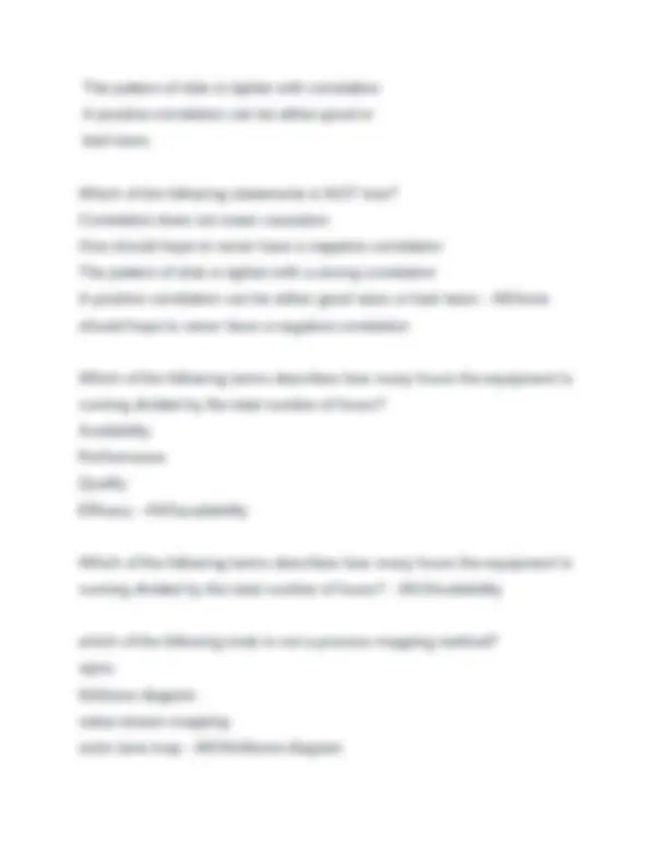 Lean Six Sigma Green Belt Test Bank Questions and Answers | Exams ...