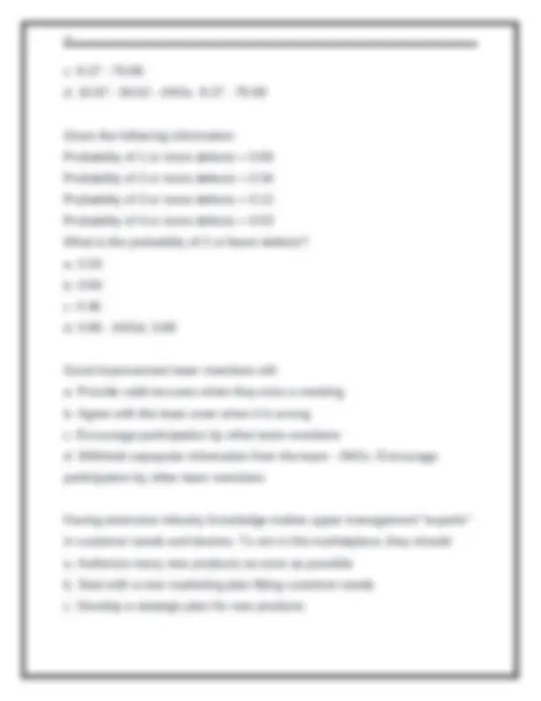 Lean Six Sigma Green Belt Practice Questions and Answers | Exams ...