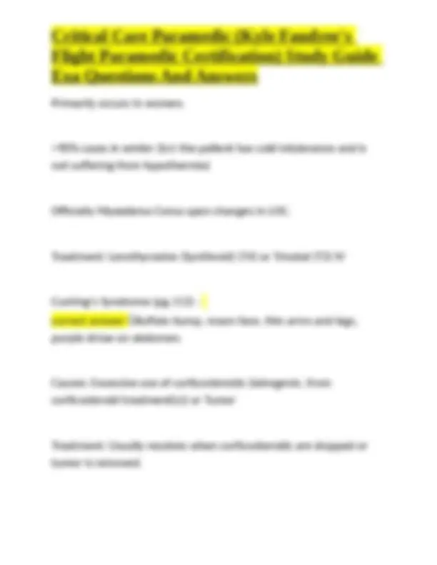 Critical Care Paramedic (Kyle Faudree's Flight Paramedic Certification ...