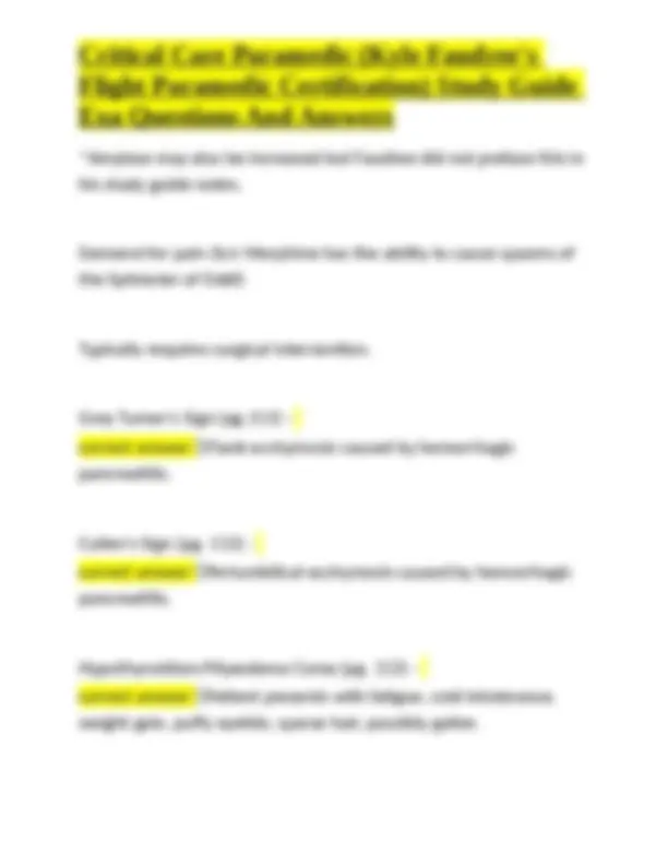 Critical Care Paramedic (Kyle Faudree's Flight Paramedic Certification ...