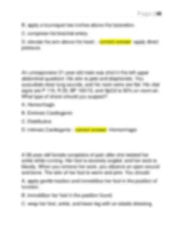 NREMT Trauma 2025 Exam: Practice Questions and Answers | Exams Nursing ...