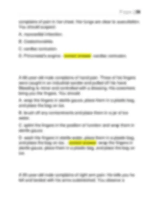 NREMT Trauma 2025 Exam: Practice Questions and Answers | Exams Nursing ...