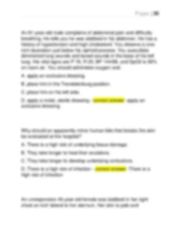 NREMT Trauma 2025 Exam: Practice Questions and Answers | Exams Nursing ...