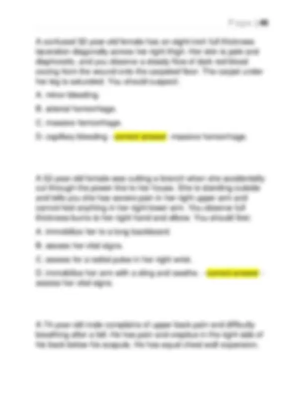 NREMT Trauma 2025 Exam: Practice Questions and Answers | Exams Nursing ...