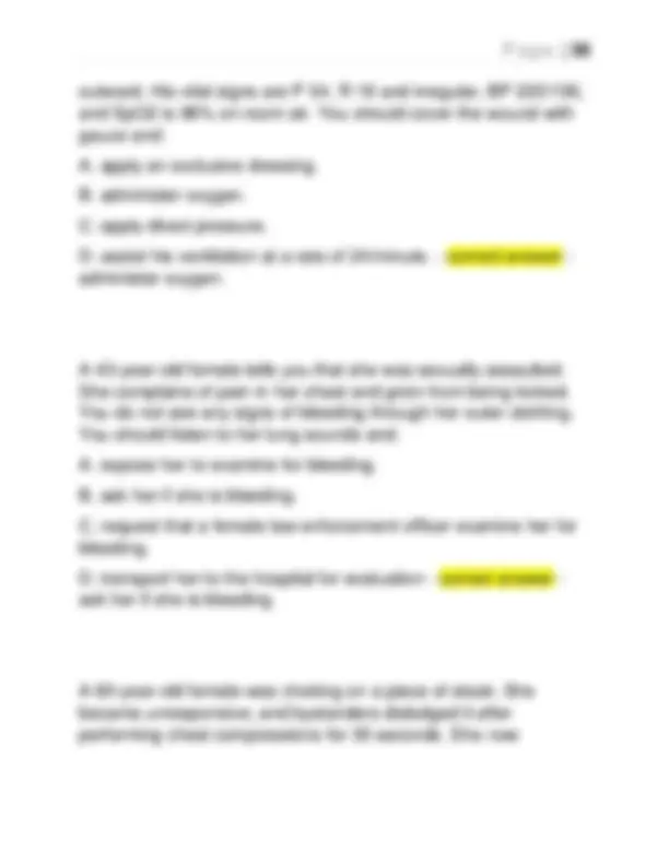 NREMT Trauma 2025 Exam: Practice Questions and Answers | Exams Nursing ...