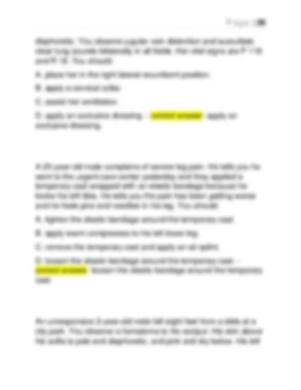 NREMT Trauma 2025 Exam: Practice Questions and Answers | Exams Nursing ...