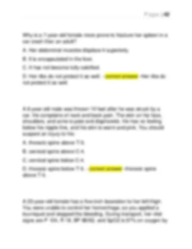 NREMT Trauma 2025 Exam: Practice Questions and Answers | Exams Nursing ...