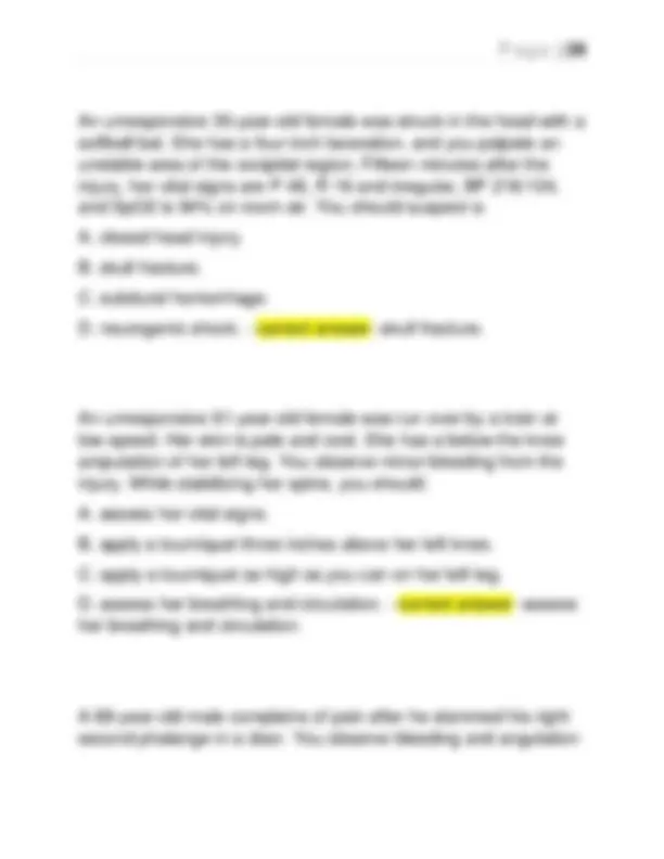 NREMT Trauma 2025 Exam: Practice Questions and Answers | Exams Nursing ...