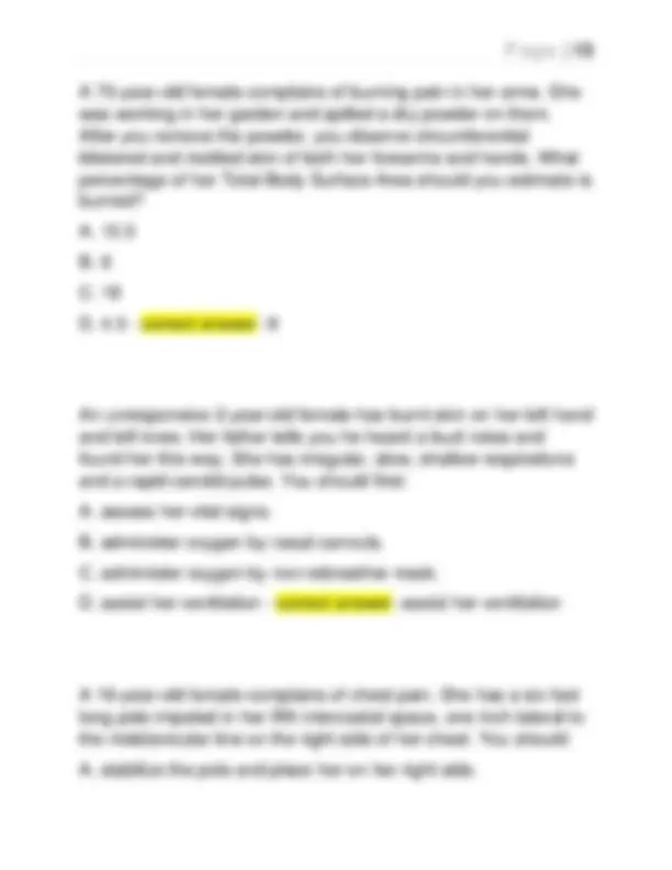 NREMT Trauma 2025 Exam: Practice Questions and Answers | Exams Nursing ...