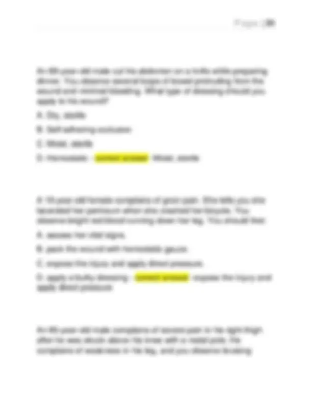 NREMT Trauma 2025 Exam: Practice Questions and Answers | Exams Nursing ...