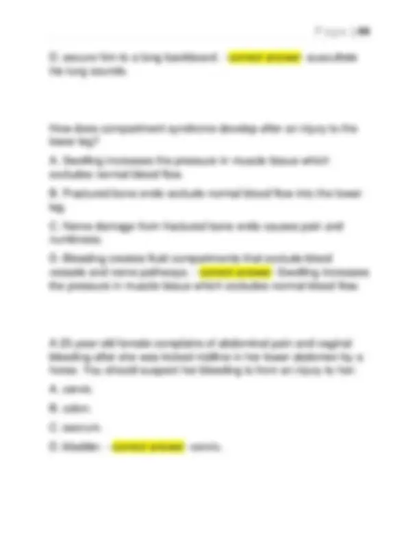 NREMT Trauma 2025 Exam: Practice Questions and Answers | Exams Nursing ...