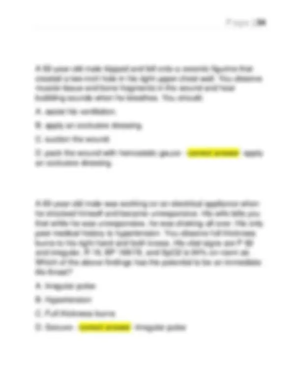 NREMT Trauma 2025 Exam: Practice Questions and Answers | Exams Nursing ...