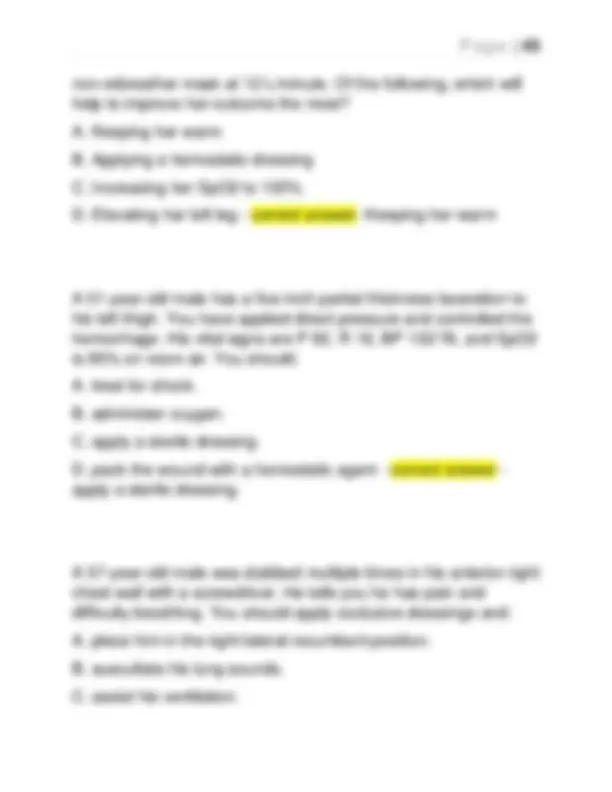 NREMT Trauma 2025 Exam: Practice Questions and Answers | Exams Nursing ...