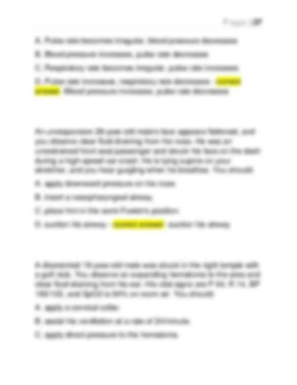NREMT Trauma 2025 Exam: Practice Questions and Answers | Exams Nursing ...