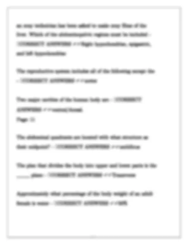 Nightingale Anatomy Final Review questions with correct answers | Exams ...