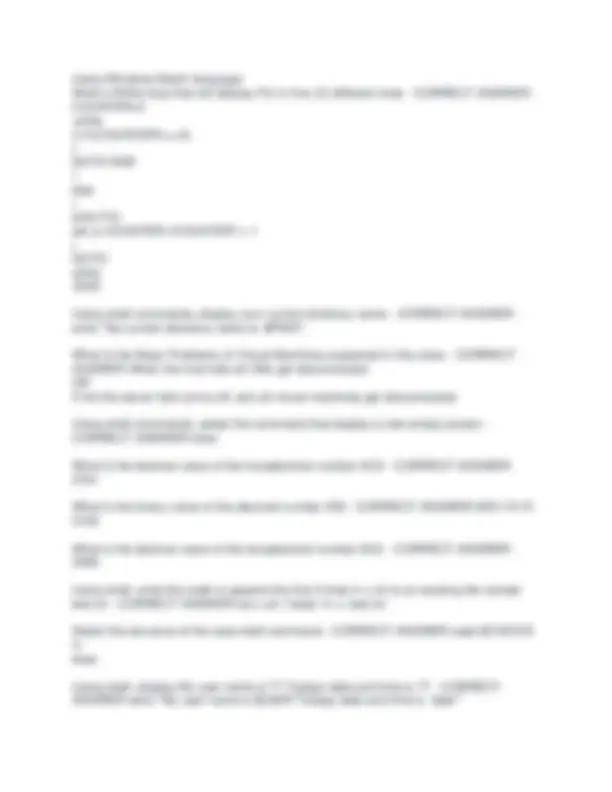 CGS3767 Final Exam: VMs, Linux, and Java Q&A | Exams Advanced Education | Docsity