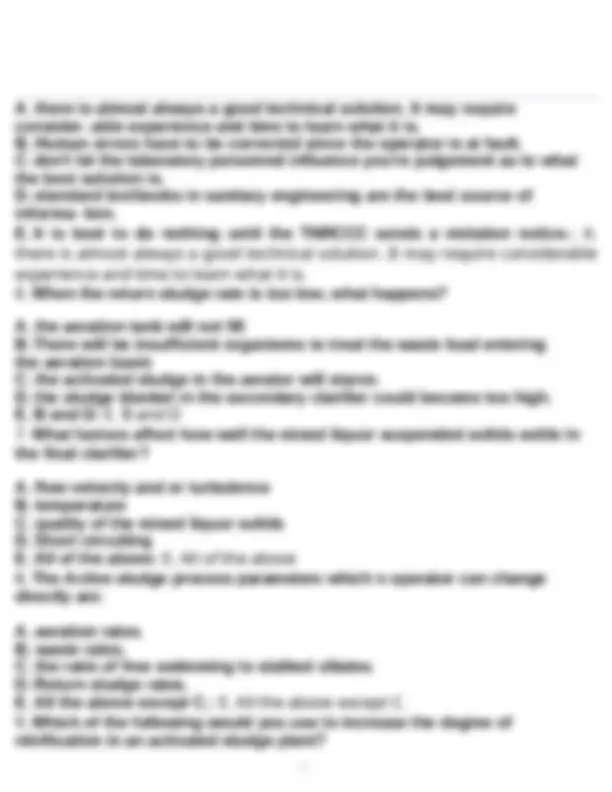 TEXAS WASTEWATER CLASS C EXAM ALL QUESTIONS WITH CORRECT ANSWERS ...