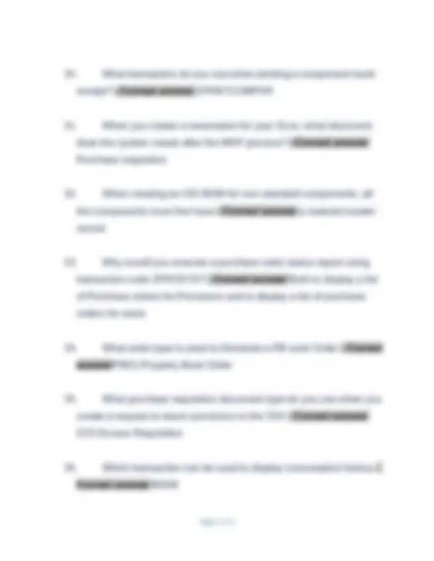 GCSS-Army Unit Supply Practical Exercise: Questions and Answers | Exams Nursing | Docsity