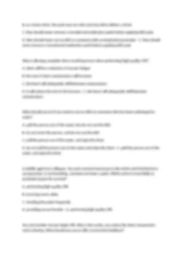 American Heart Association Basic Life Support: Questions and Answers ...