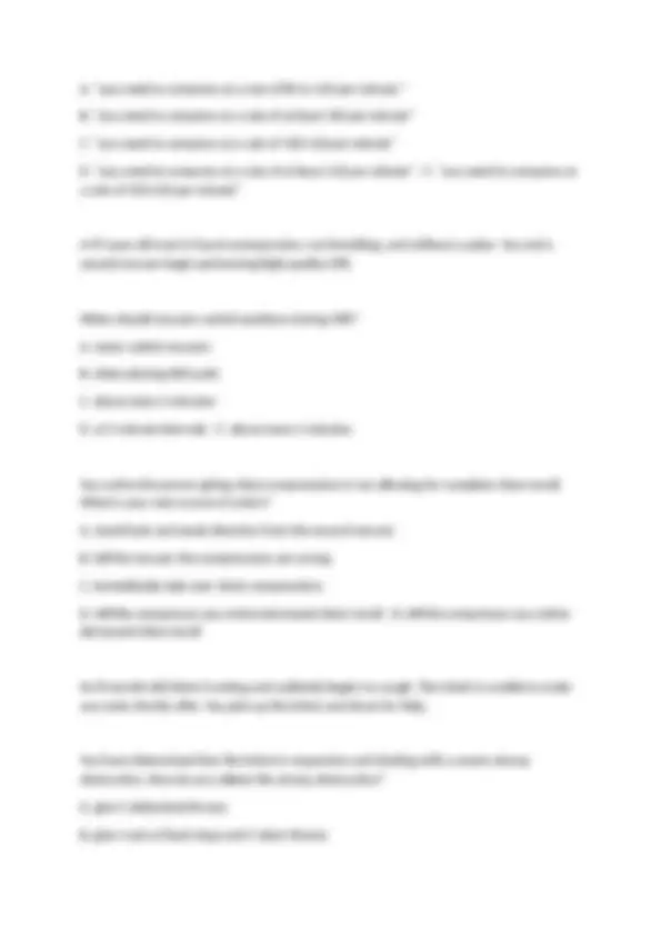 American Heart Association Basic Life Support: Questions and Answers ...