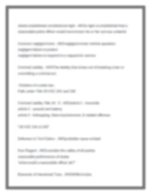 Peace Officer Liability GPSTC 320/321 Questions and Verified Answers ...