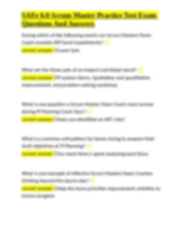 SAFe 6.0 Scrum Master Practice Test Exam Questions And Answers | Exams ...