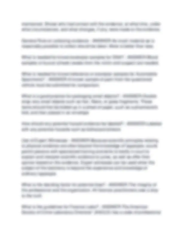 IAI - CSA Techniques of Crime Scene Investigation Exam 2024 Questions ...