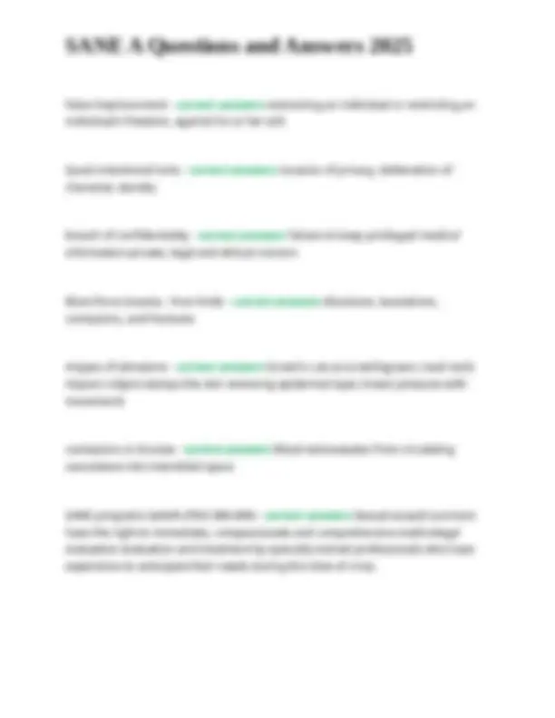 SANE A Questions and Answers 2025: A Comprehensive Q&A Guide for ...