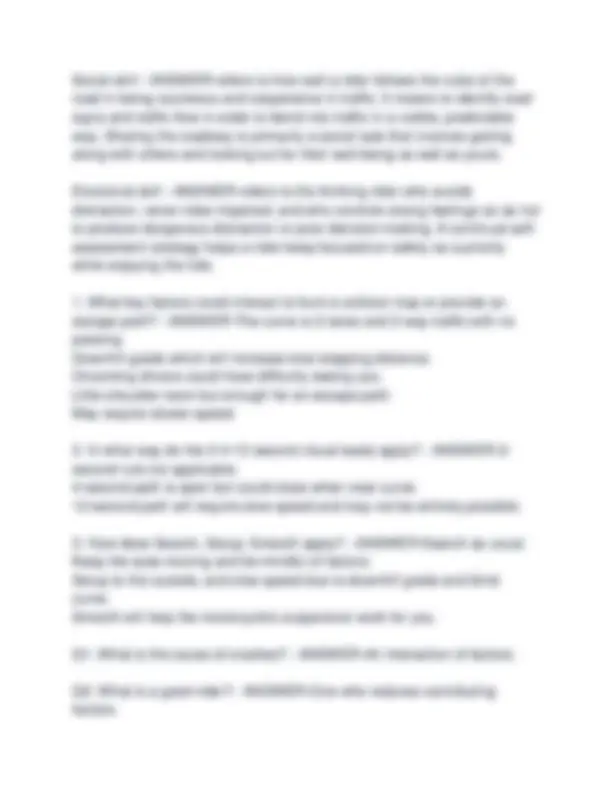 MSF (Motorcycle Safety Foundation) Rider's Course Exam 2024 Update ...