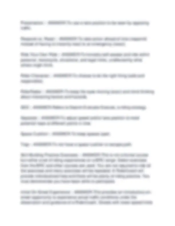 MSF (Motorcycle Safety Foundation) Rider's Course Exam 2024 Update ...