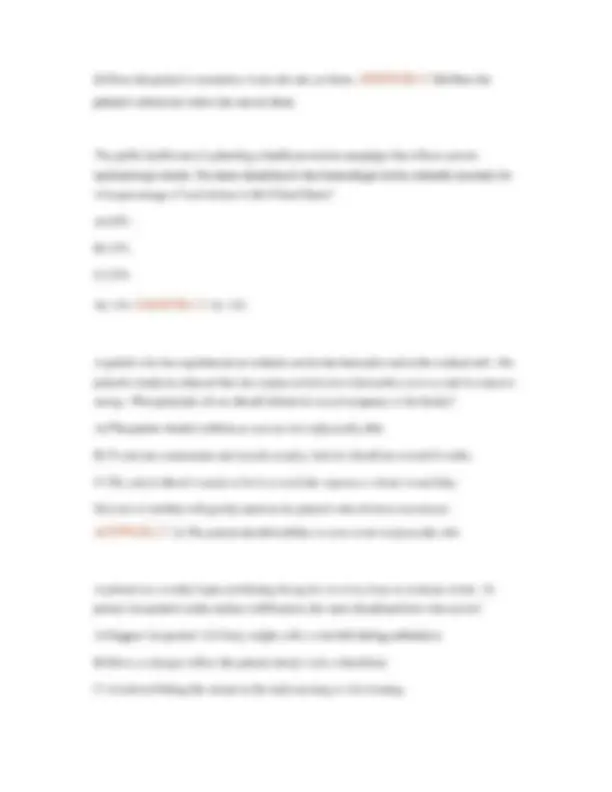 Stroke NCLEX Exam Prep with Complete Solutions | Exams Nursing | Docsity