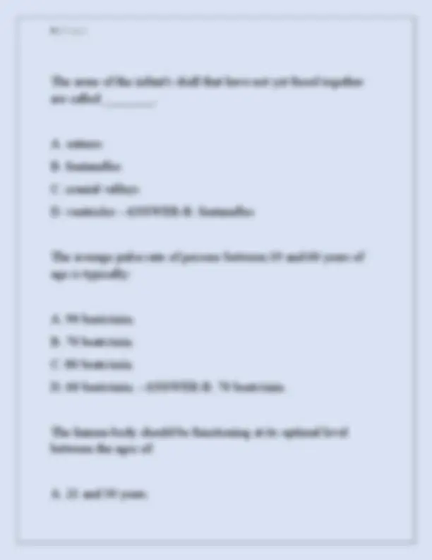 Human Physiology Multiple Choice Questions and Answers | Exams Nursing ...