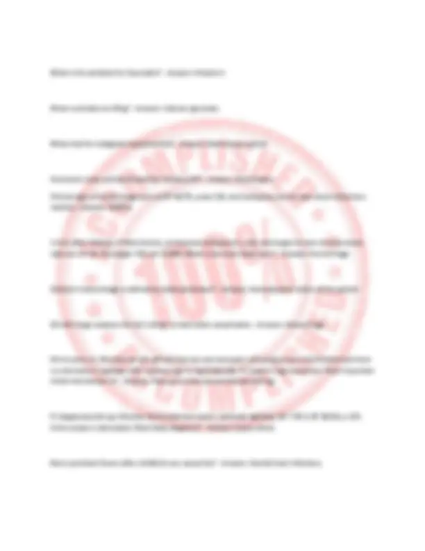 OB inpatient certification practice questions | Exams Nursing | Docsity