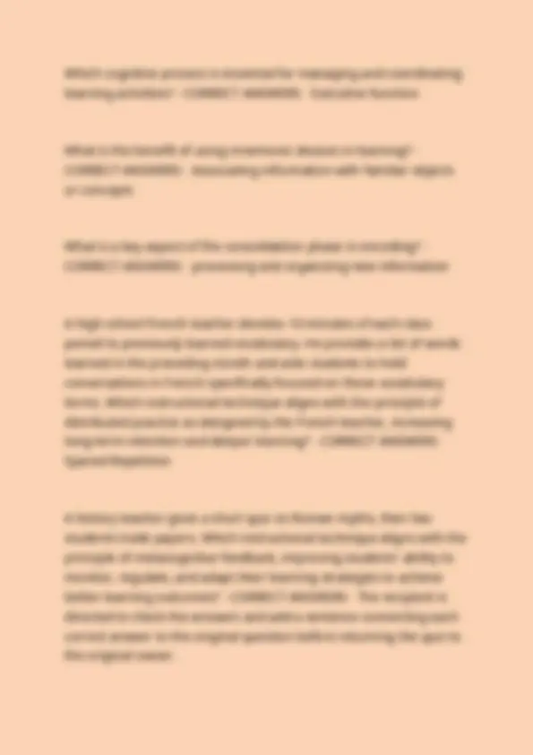 LEARNER AND LEARNING SCIENCE D664: EXAM, 2025/2026 WITH CORRECT ...